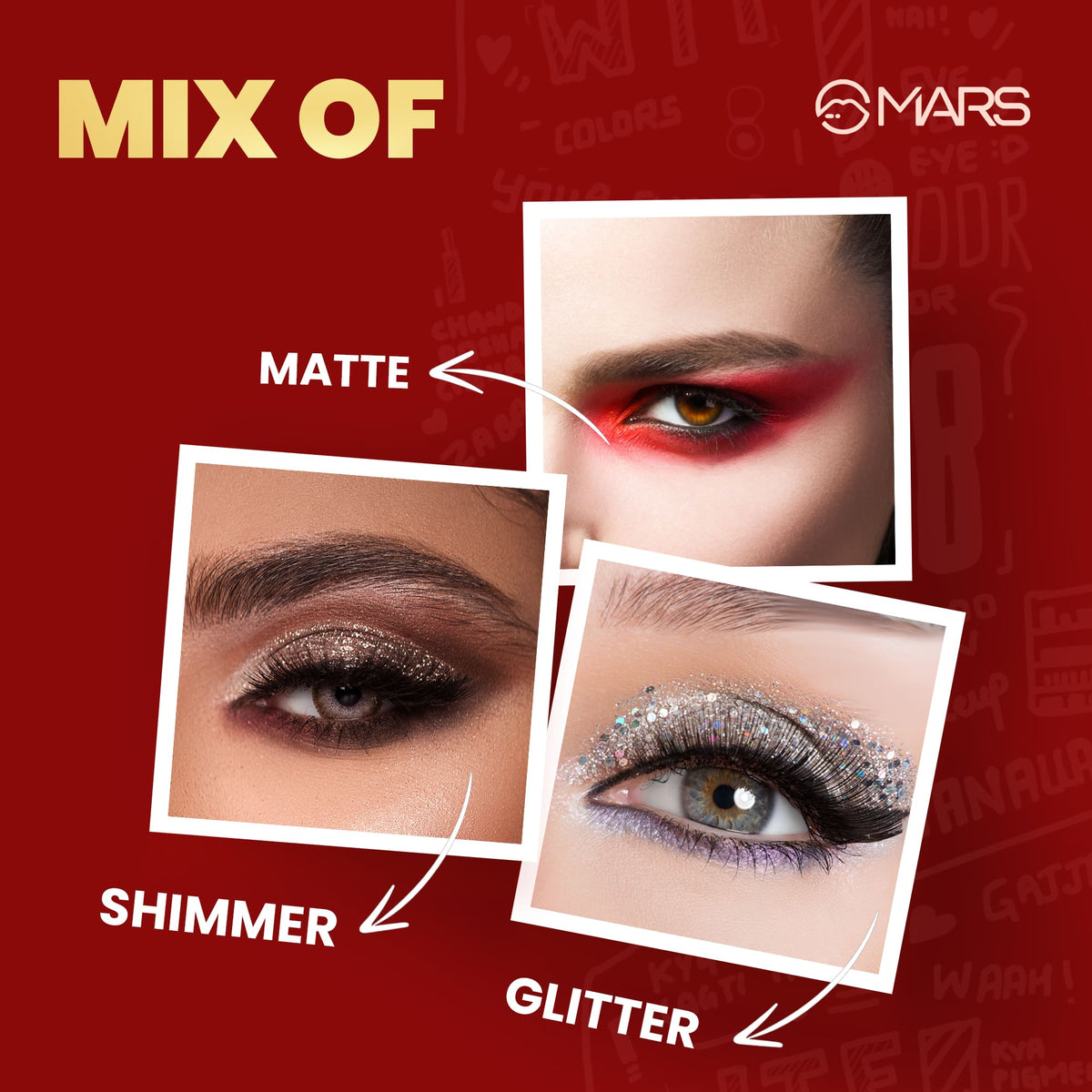 Buy MARS Eyes Can Kill Eyeshadow Palette with 63 Bright Colors | MARS ...