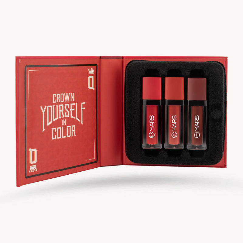 Buy MARS Queen of Mattes Liquid Lipsticks Box Set of 3 | MARS Cosmetics